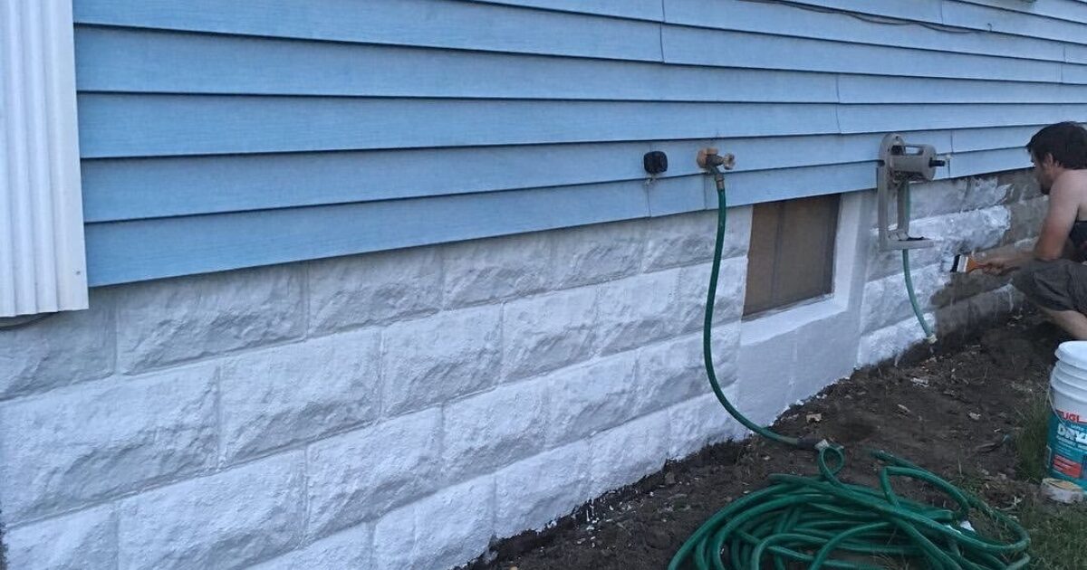Concrete Foundation Color Ideas A Reinforcement Steel Grid Forms A